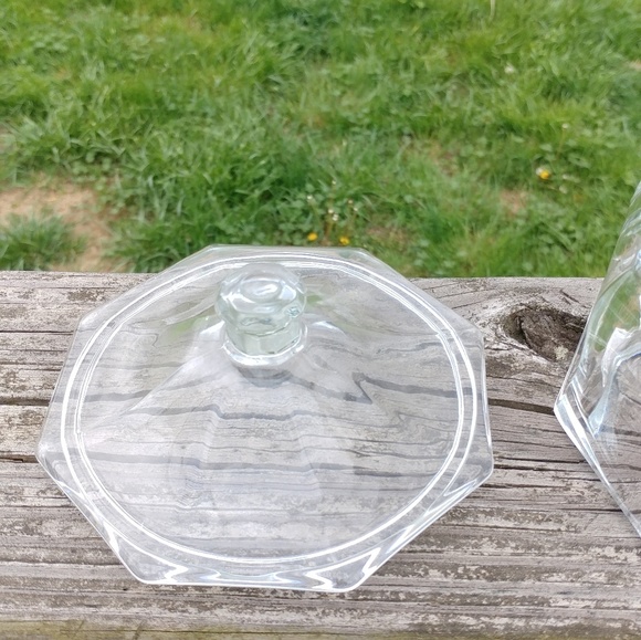 Accents | Vintage Clear Depression Glass Octagon Candy Dish | Poshmark